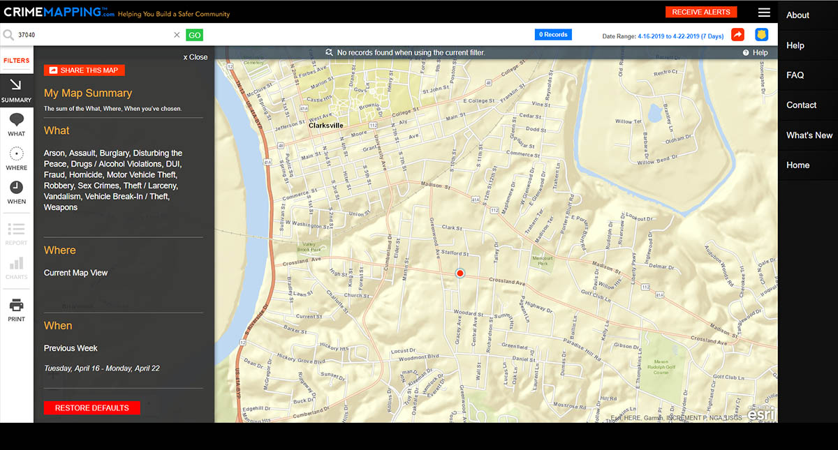 Clarksville Police Department Announces Crimemapping Now Available Clarksville Online
