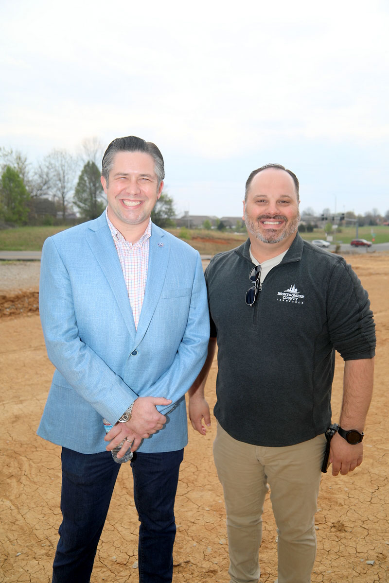 Montgomery County Mayor Wes Golden and Commissioner Josh Beale ...